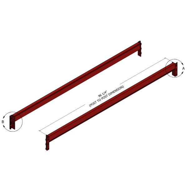 UNIRAK BOX BEAM 1.5" X 4.0" X 96" 7,580 LBS. CAPACITY/PAIR