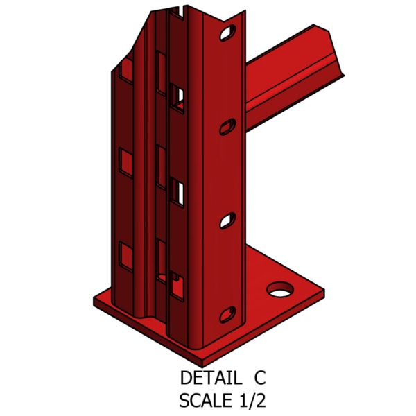 UNIRAK END FRAME SD 24" DEPTH X 96" HEIGHT