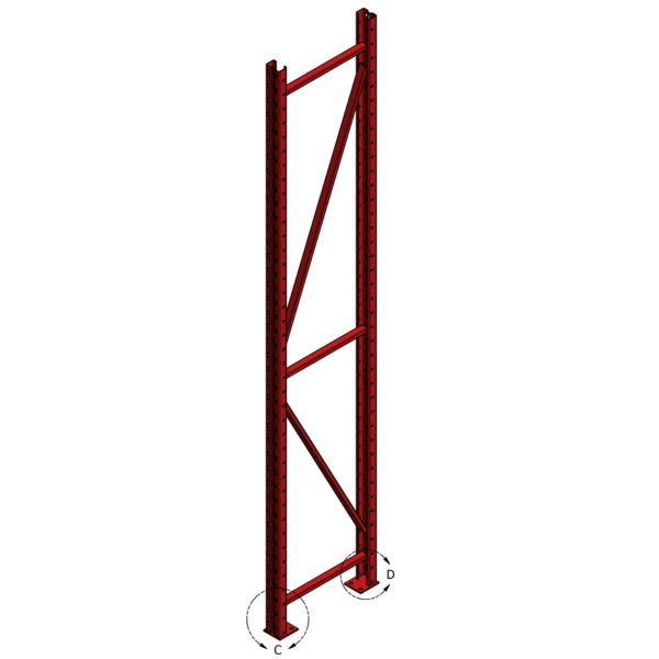 UNIRAK END FRAME SD 24" DEPTH X 120" HEIGHT - Space Aid Manufacturing