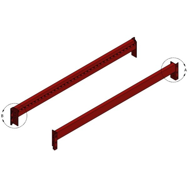 UNIRAK STEP BEAM ONE PIECE 14GA. 2.75 X 4.0" X 72" X 1-5/8" STEP 7,300 ...