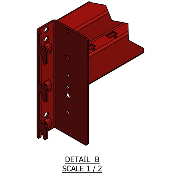 UNIRAK STEP BEAM ONE PIECE 14GA. 2.75 X 4.0" X 72" X 1-5/8" STEP 7,300 ...